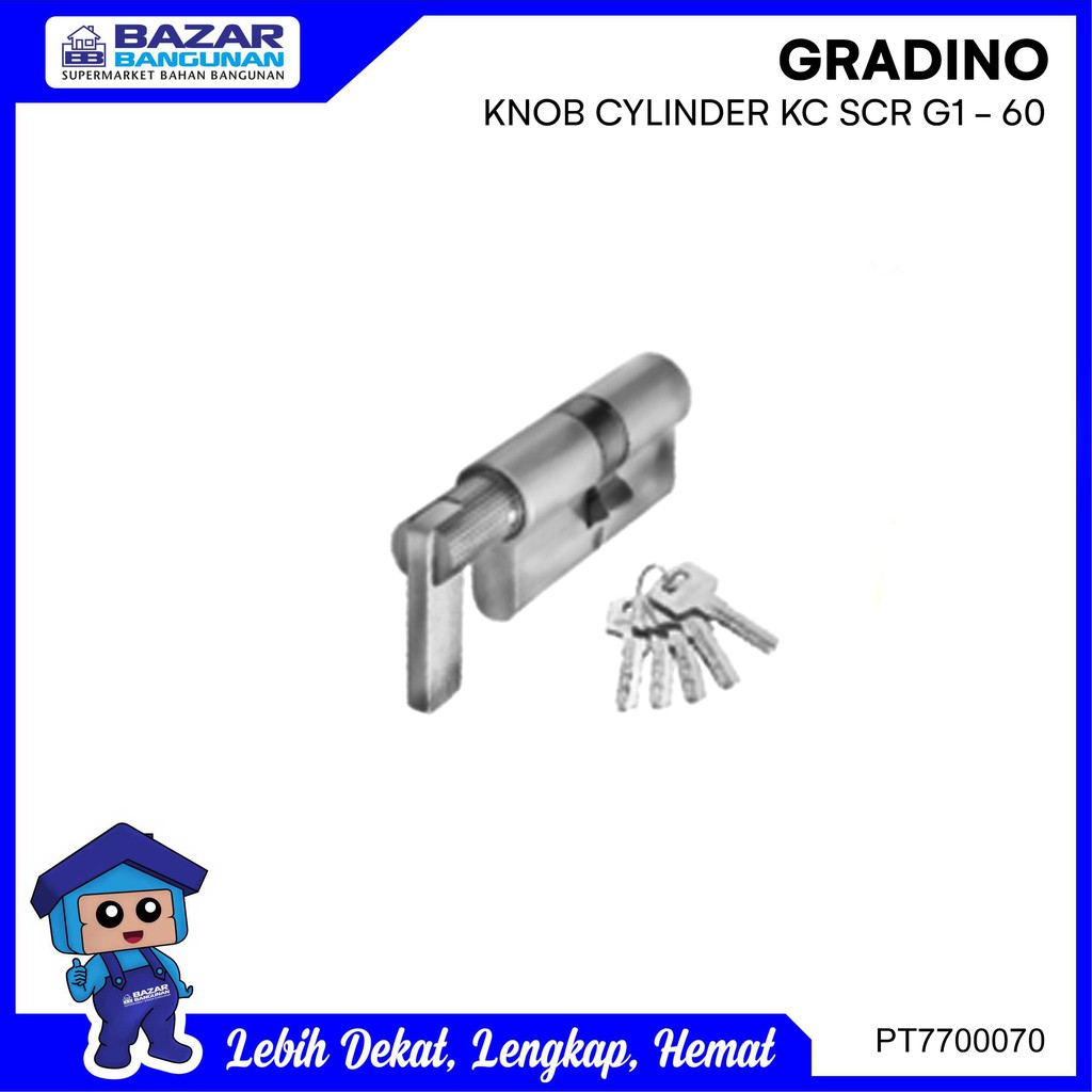 Jual Gradino - Cylinder Silinder Knob Anak Kunci Pintu Kc Scr G1 60 ...