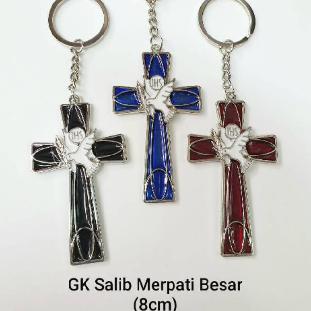 Jual Gantungan kunci salib merpati besar (isi 6pcs) | Shopee Indonesia