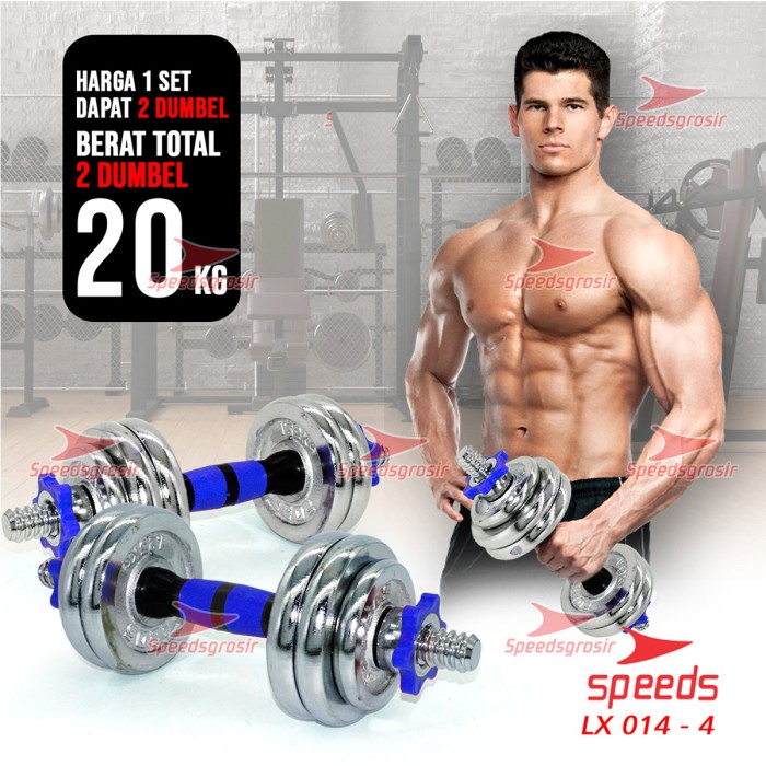 Jual Produk Original Dumbell Barbel Set Max 20kg Tiang Angkat Beban ...