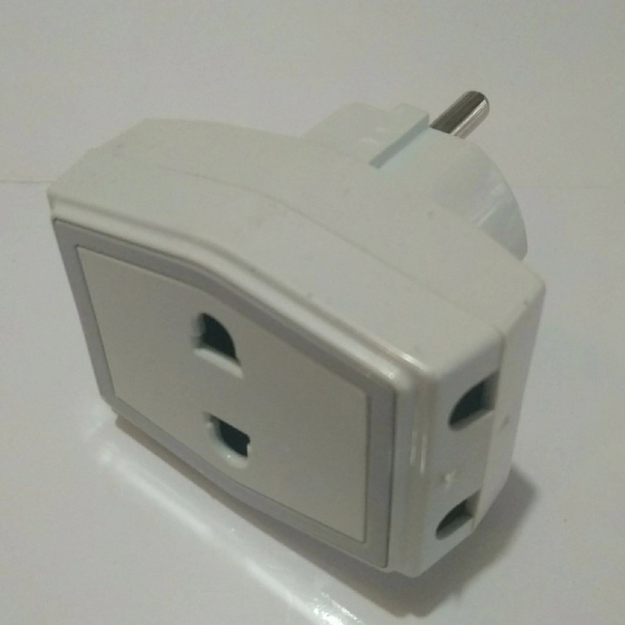 Jual Steker T tipis colokan stop kontak fitting fiting cabang 3 multi | Shopee Indonesia