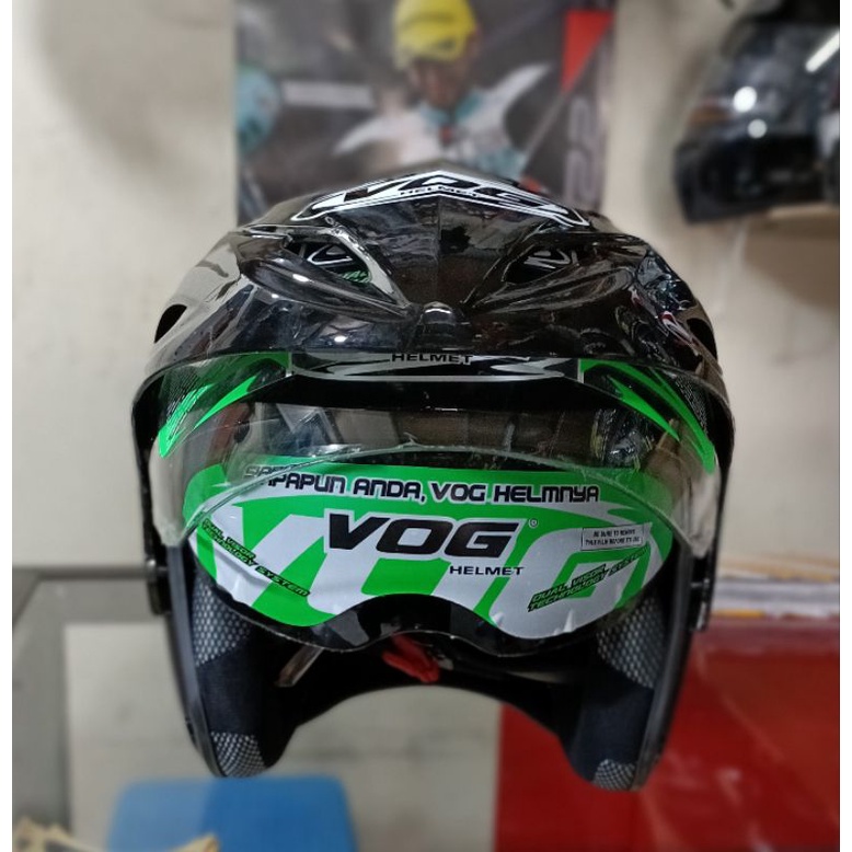 Jual Helm vog volt solid 2 visor half face | Shopee Indonesia
