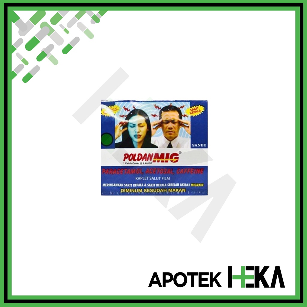 Jual Poldanmig Obat Sakit Kepala Sebelah Migrain Strip isi 4 (SEMARANG ...