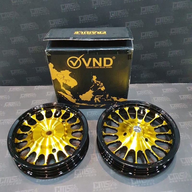 Jual Velg Velek Racing VND Roulette Ring 12 Honda New Scoopy 2020 Black Gold | Shopee Indonesia