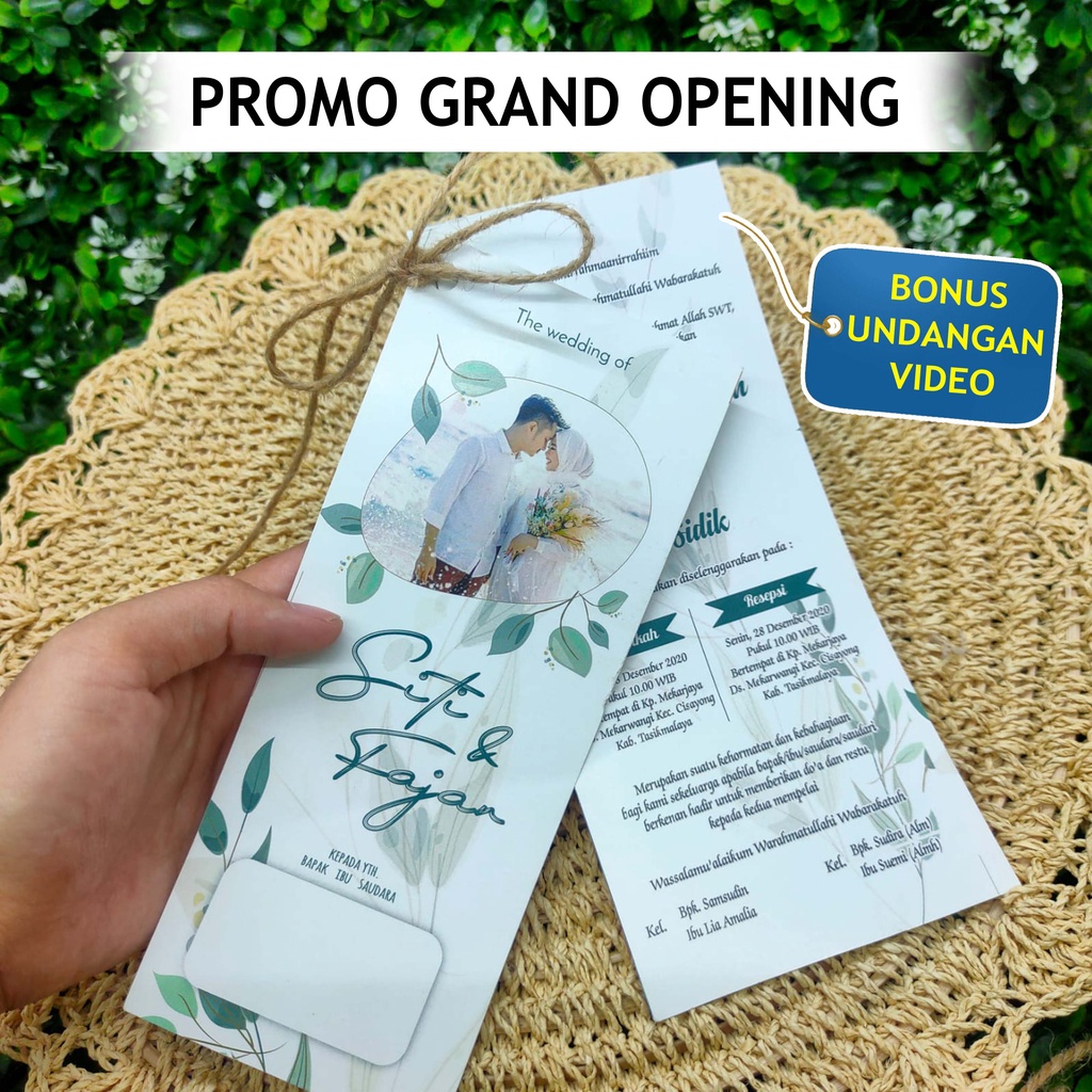 Jual Undangan Pernikahan Hangtag 3 Ply Murah / Wedding Invitation ...