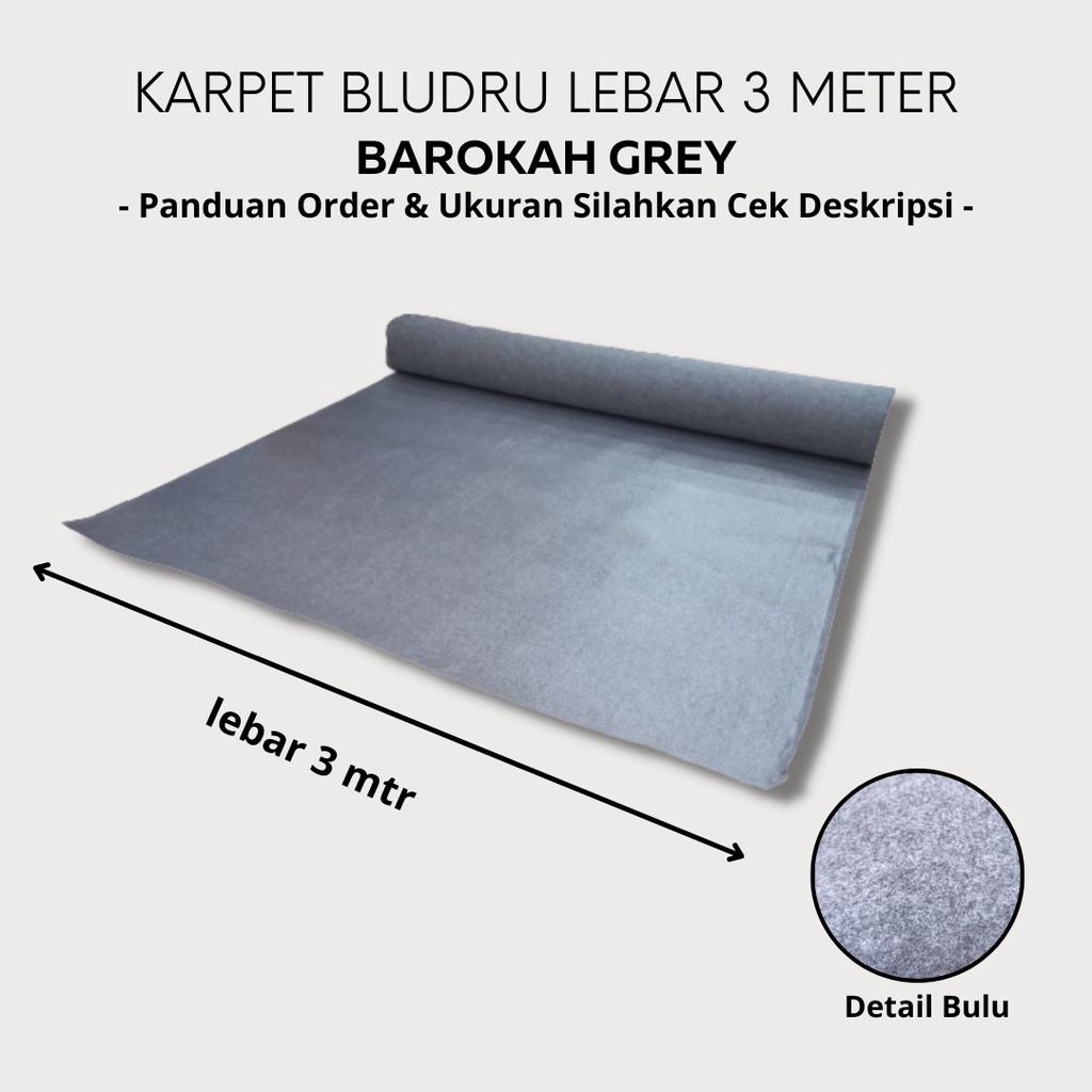 Jual KARPET BLUDRU BAROKAH L3 {Lebar 3m} Uk 1m x 3m Karpet Exhibition ...