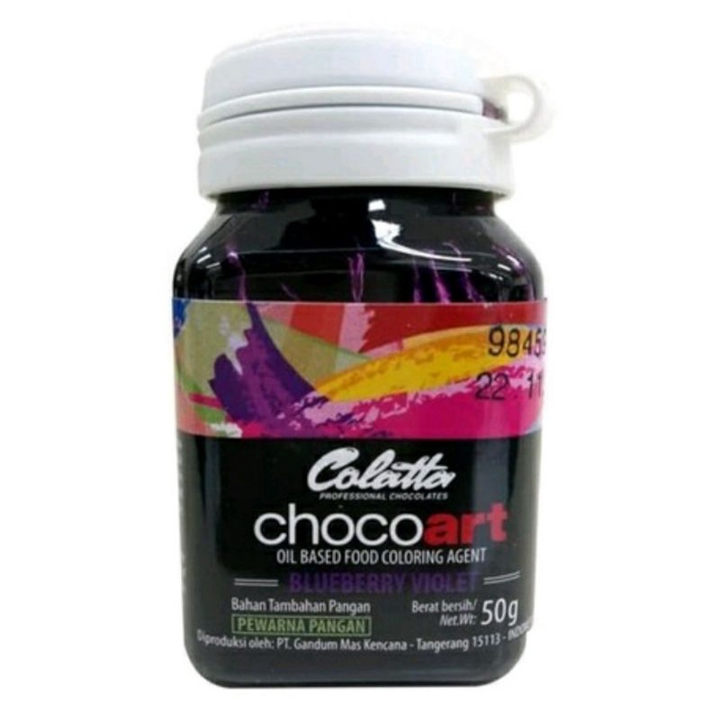 Jual Colatta Chocoart Pewarna Makanan Choco art Blueberry Violet 50 gr ...