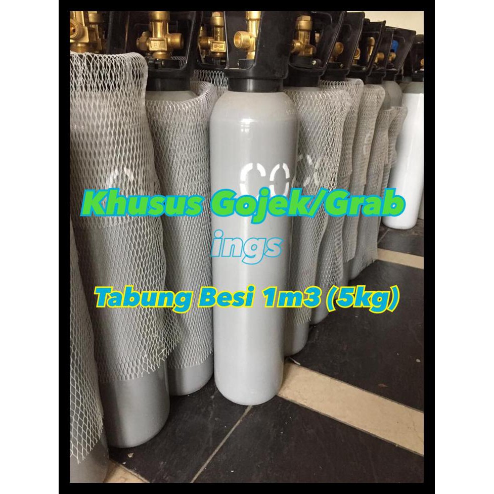 Jual BEST SELLER Ings Tabung Co2 Besi 5kg (1m3) + isi (KHUSUS GOJEK ...
