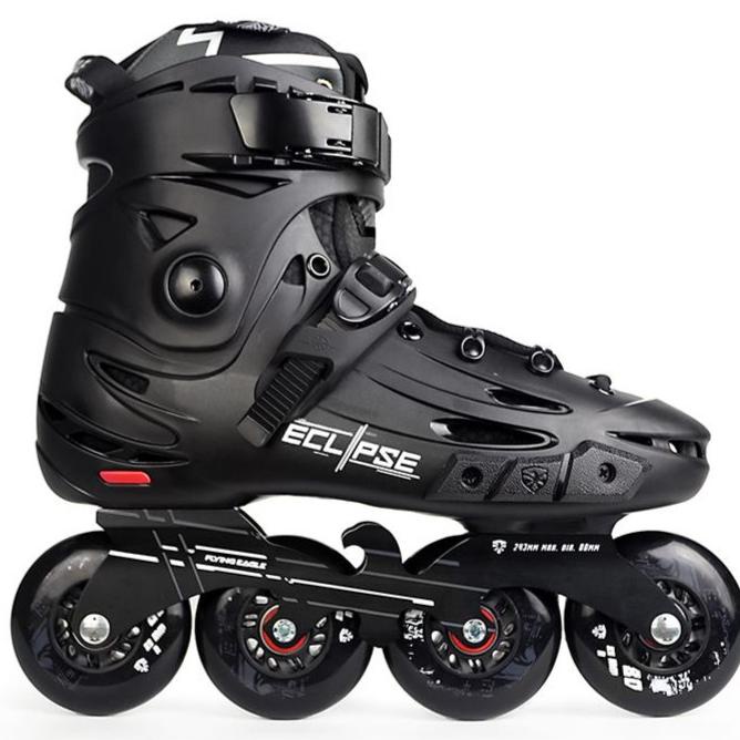 Jual Sepatu Roda Inline Skate Pemula Flying Eagle Eclipse Black ...