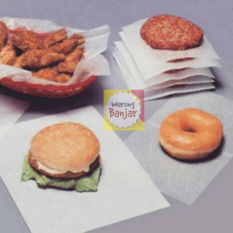 Jual Kertas nasi KFC uk 25x27 isi 100 lembar kertas nasi McD Kertas ...