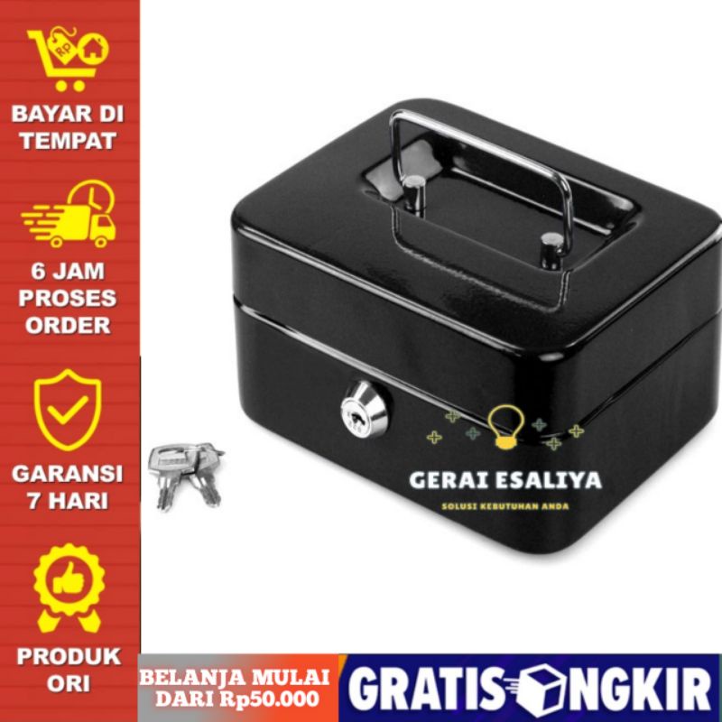 Jual ACE Krisbow Cash Box Safe Box Kotak Uang Deposit Box 20 Cm - Putih ...