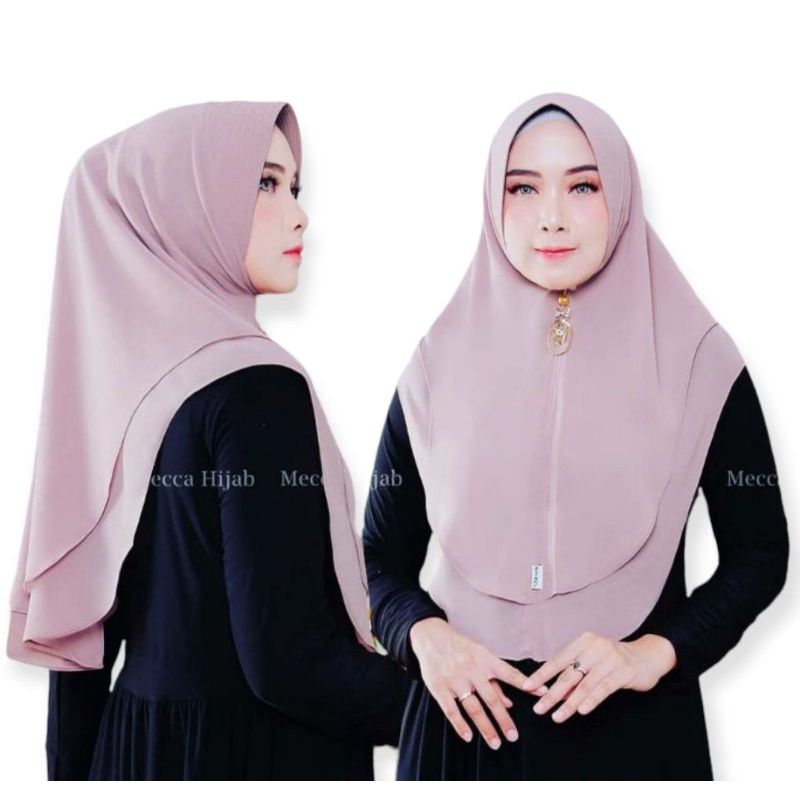 Jual HIJAB KHIMAR MINI DUA LAYAR PAD BUSA ANTEM MAT CERUTY BABYDOLL ...