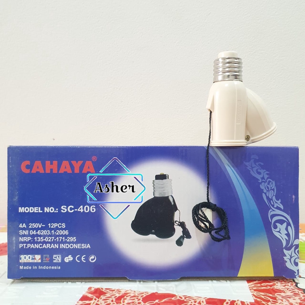 Jual Fitting Fiting Tarik dua 2 Lampu putih piting Lampu Saklar Tarik ...