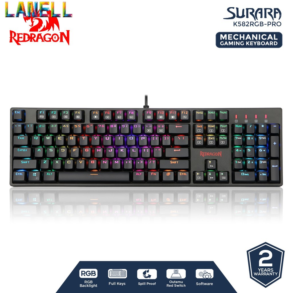Jual Redragon Mechanical Gaming Keyboard Optical RGB SURARA - K582RGB ...