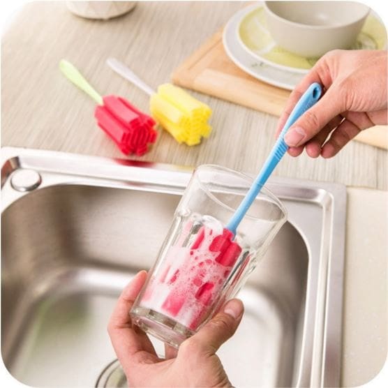 Jual alat pembersih botol gelas praktis bottle spons cleaner | Shopee ...