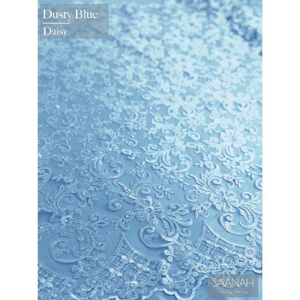 Jual 1/2 meter Bahan Kain Brokat / Brukat Warna Dusty Blue | Shopee ...