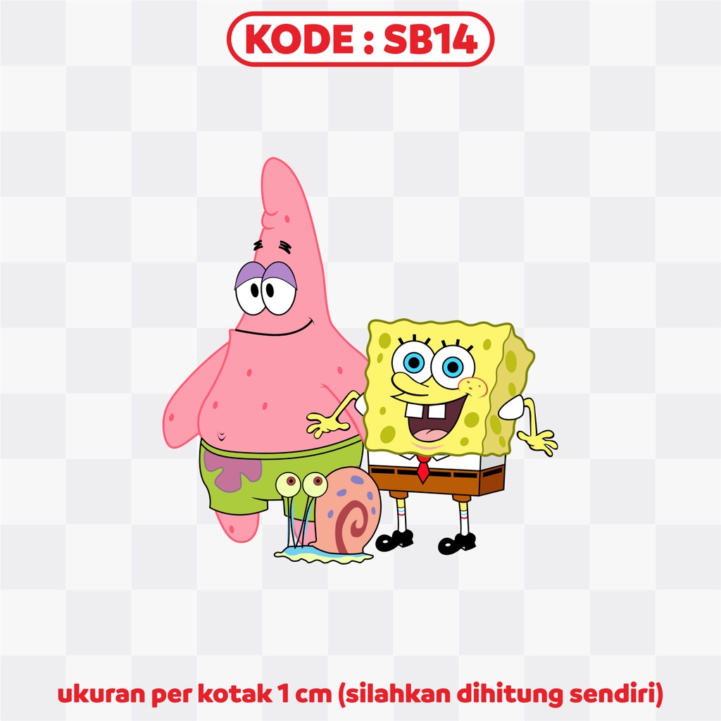 Jual Stiker Baju Sablon Setrika Aesthetic // Sticker Iron - SPONGE BOB ...