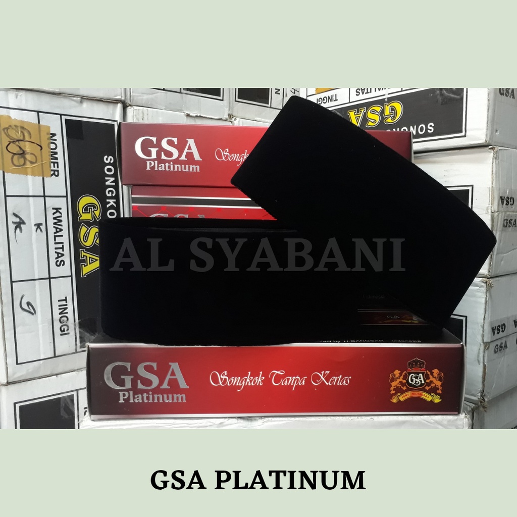 Jual Peci Songkok Hitam Exclusive Merek GSA PLATINUM Songkok TANPA ...