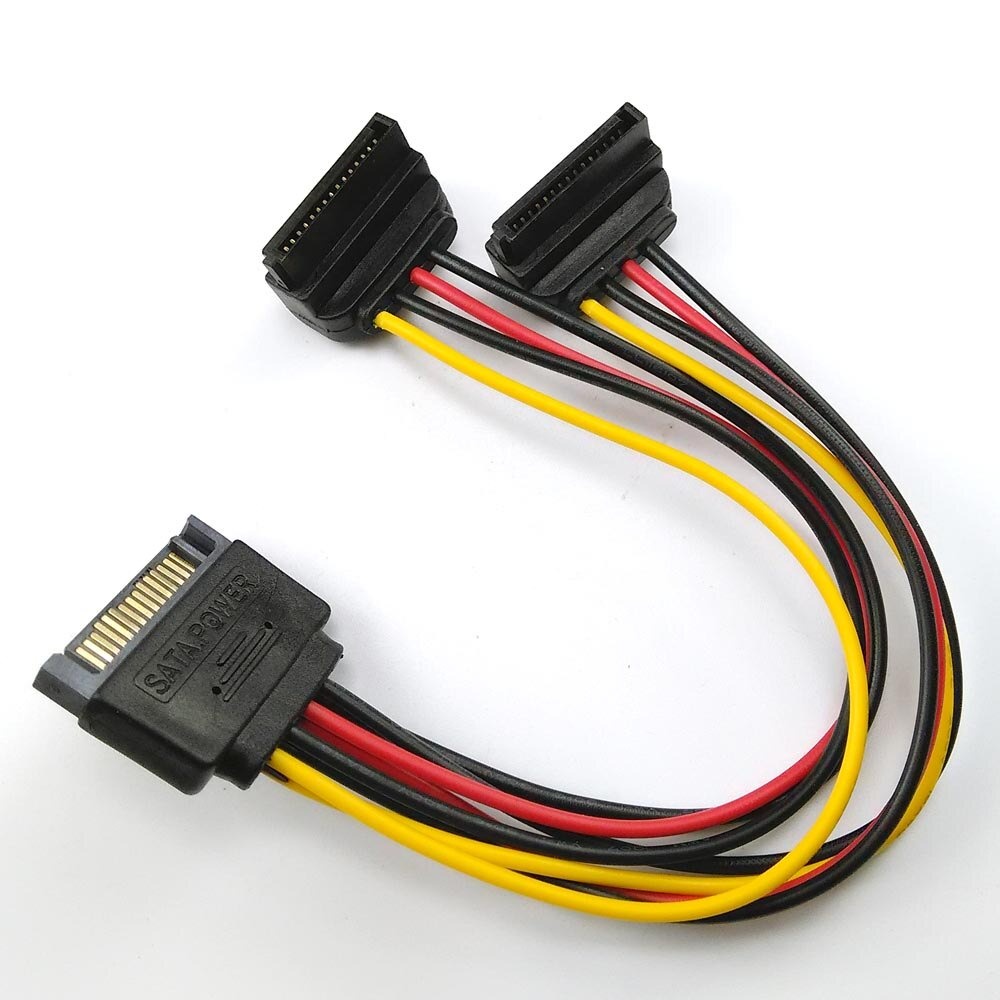 Jual Cable power sata 15 pin male to 2x serial ata female 15p splitter ...