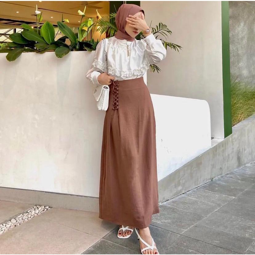 Jual RX FASHION - ROK AESTHETIC SIMPUL / Alenaa skirt / Rok Serut ...