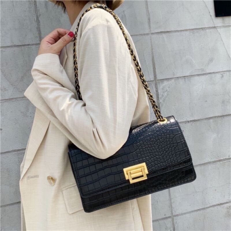Jual TAS CK Croco Effect Shoulder Bag | Shopee Indonesia