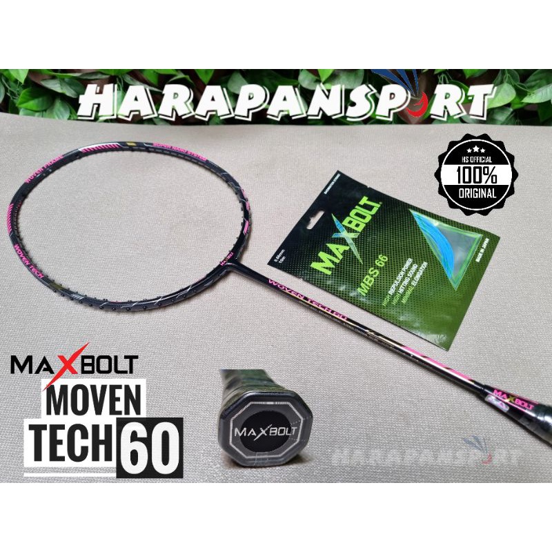 Jual RAKET BADMINTON MAXBOLT WOVEN TECH 60 MOVENTECH ORIGINAL 100% ...