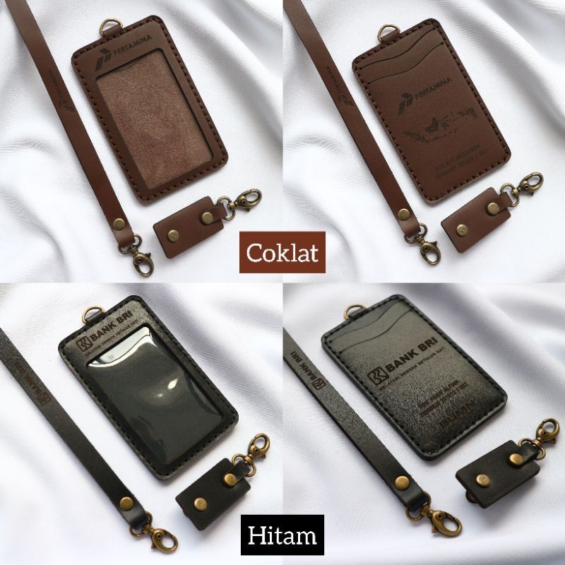 Jual ID CARD KULIT SAPI ASLI BISA CUSTOM LOGO BEBAS | Shopee Indonesia