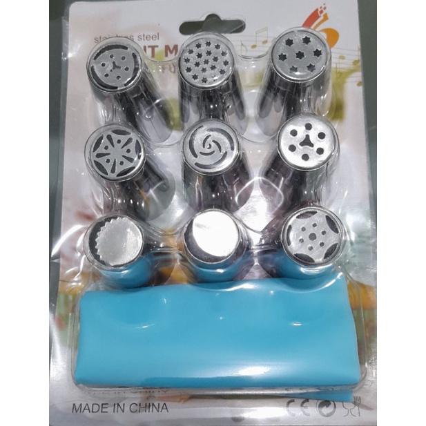 Jual SPUIT RUSIA SET lengkap Spuit Bunga Spuit KUE stainless steel ...