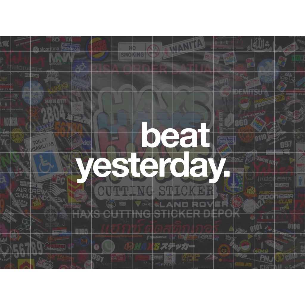 Jual Cutting Sticker Beat Yesterday Garmin 1 Warna Ukuran 7,5 Cm Untuk ...
