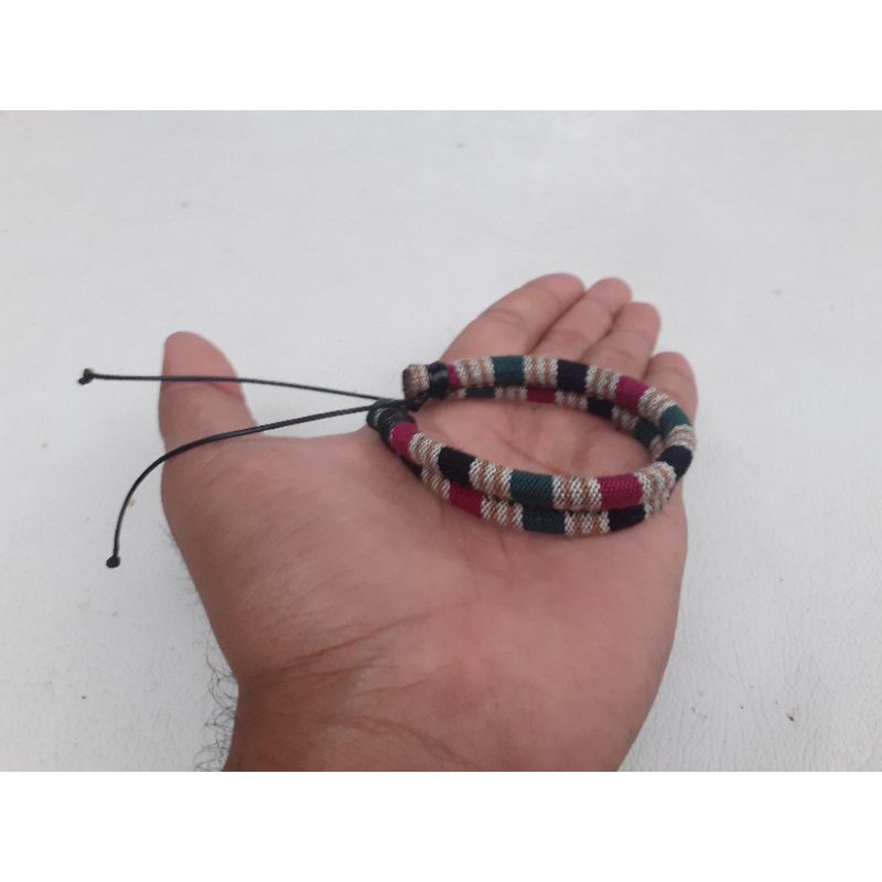 Jual Gelang Tenun Etnik Tali Tenun etnik Premium Rangkap 2 Unik etnic ...