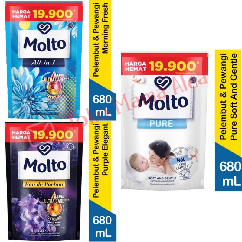 Jual Molto Pelembut & Pewangi Pakaian | Molto Softener Pure 680Ml ... Jual Molto Pelembut & Pewangi Pakaian | Molto Softener Pure 680Ml ...