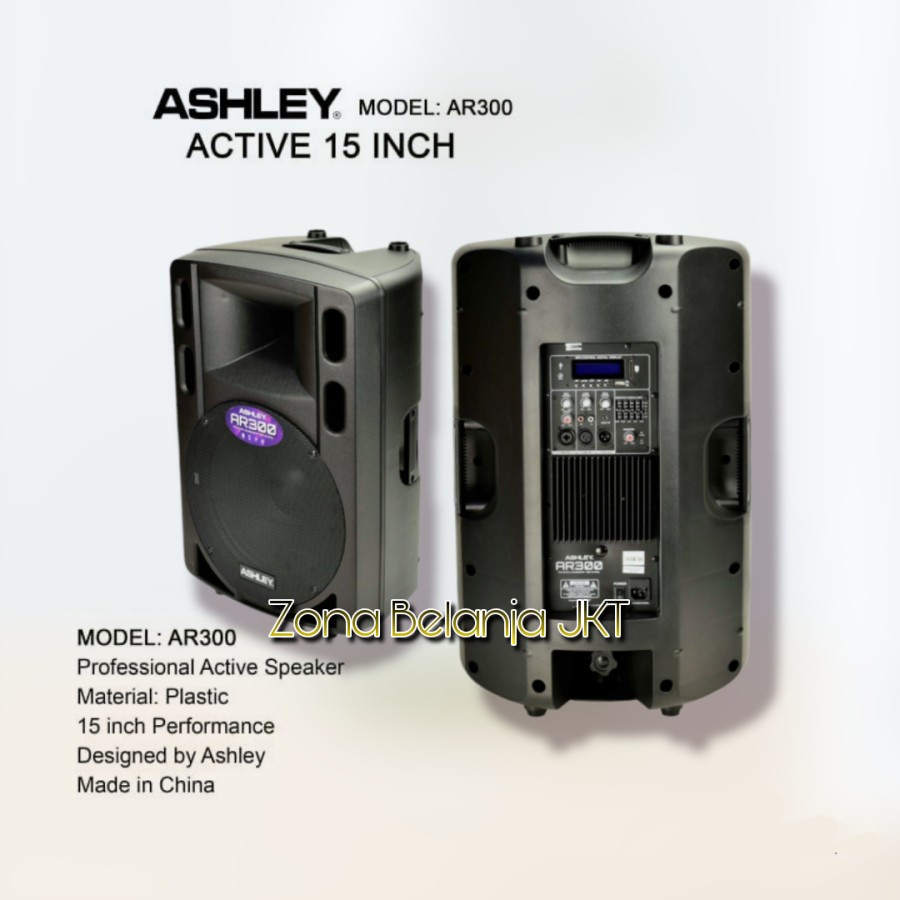 Jual SPEAKER AKTIF ASHLEY AR 300 AR300 AKTIF 15 INCH ASHLEY ORIGINAL ...