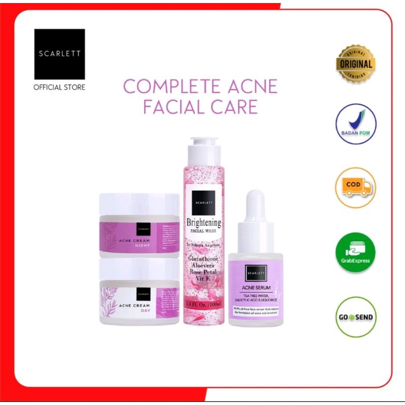 Jual Scarlett Paket Acne ( 4item ) | Shopee Indonesia