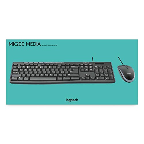 Jual Keyboard mouse logitech MK 200 MEDIA | Shopee Indonesia