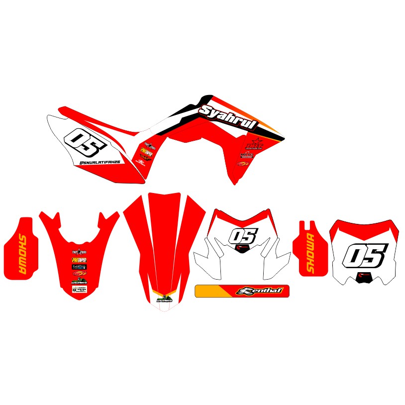 Jual decal crf 150 L merah putih full body | Shopee Indonesia