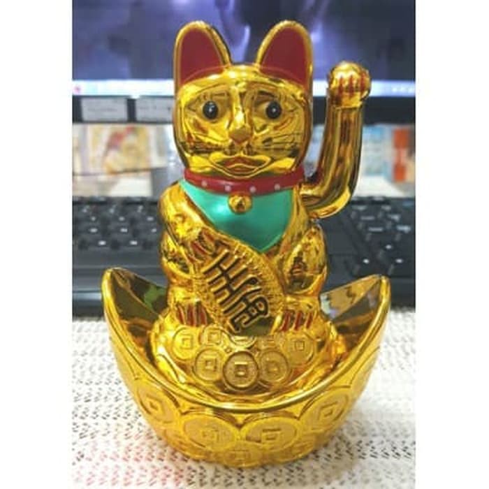 Jual New kucing manekineko japan cina china lucky cat toko 10cm ...