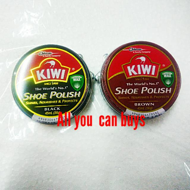 Jual Semir Sepatu KIWI Besar/ Shoe Polish 45 ml Hitam Coklat | Shopee Indonesia