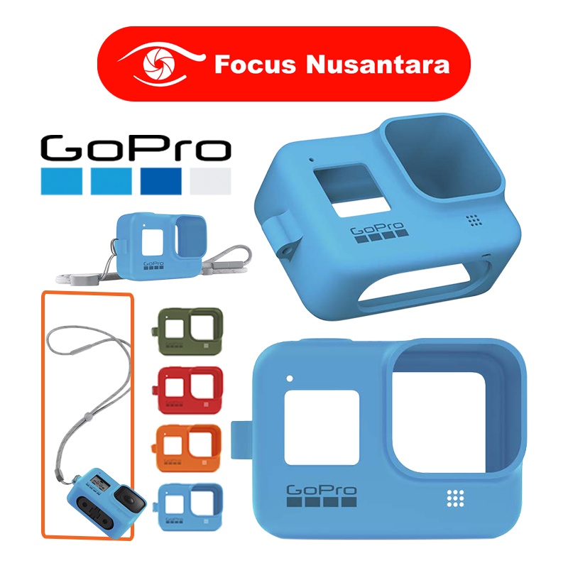 Jual GOPRO Sleeve + Lanyard for Hero8 (Blue) | Shopee Indonesia
