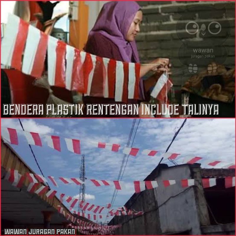 Jual BENDERA RENTENG PLASTIK BENDERA MERAH PUTIH BENDERA INDONESIA ...