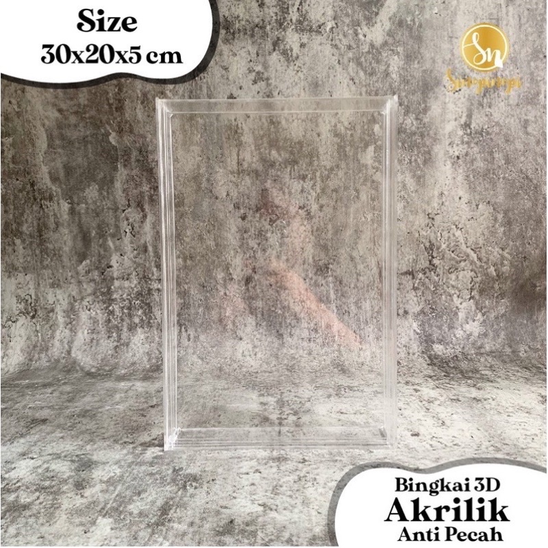 Jual Bingkai 30x20cm Akrilik Sliding | Frame Akrilik 3D Mahar | Shopee ...