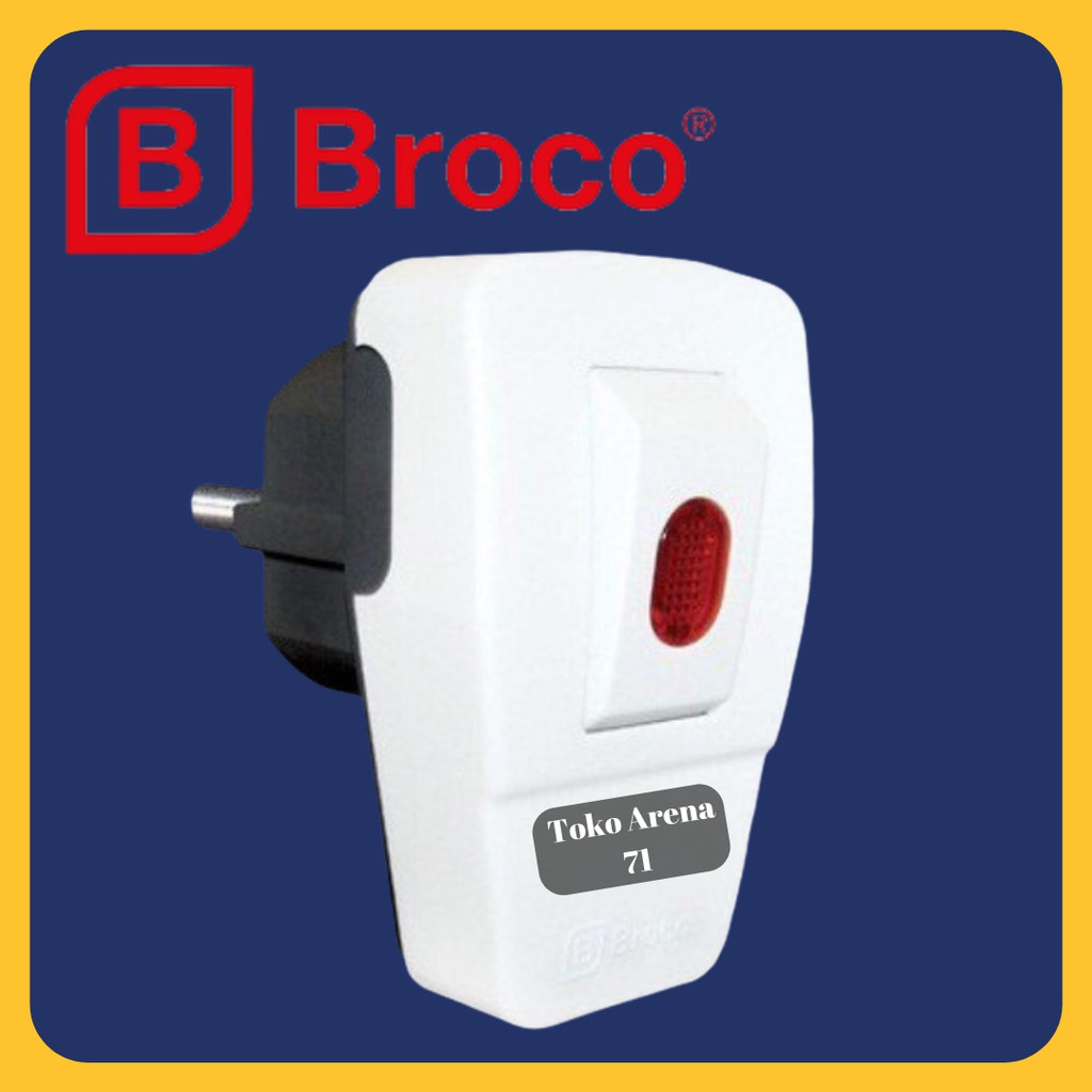 Jual BROCO STEKER SAKLAR + LAMPU PUTIH 13311 - 13311-65 PLUG SWITCH ...