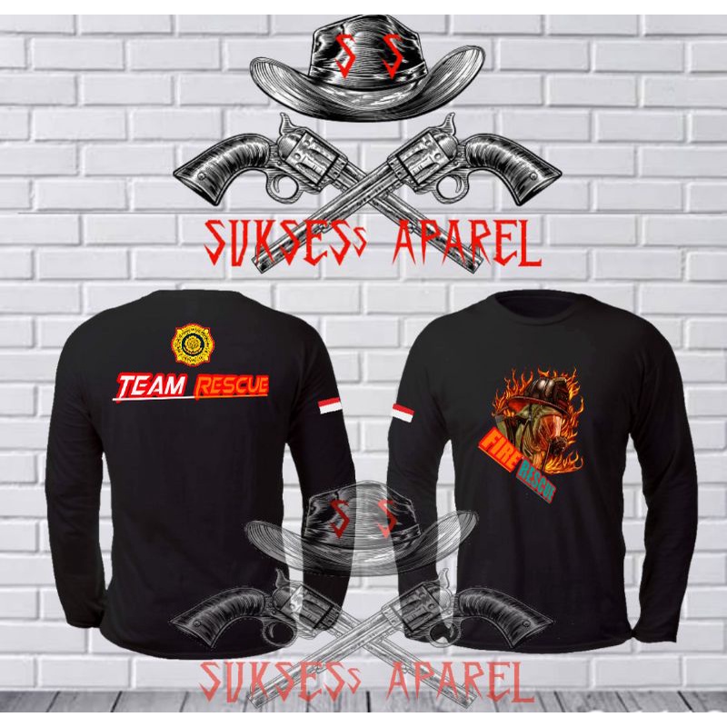 Jual kaos fire rescue lengan panjang/pemadam/damkar | Shopee Indonesia