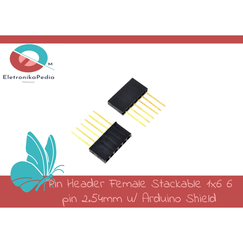 Jual Pin Header Female Standar 1x10 2.54mm Female Pin Header 10 Pin ...