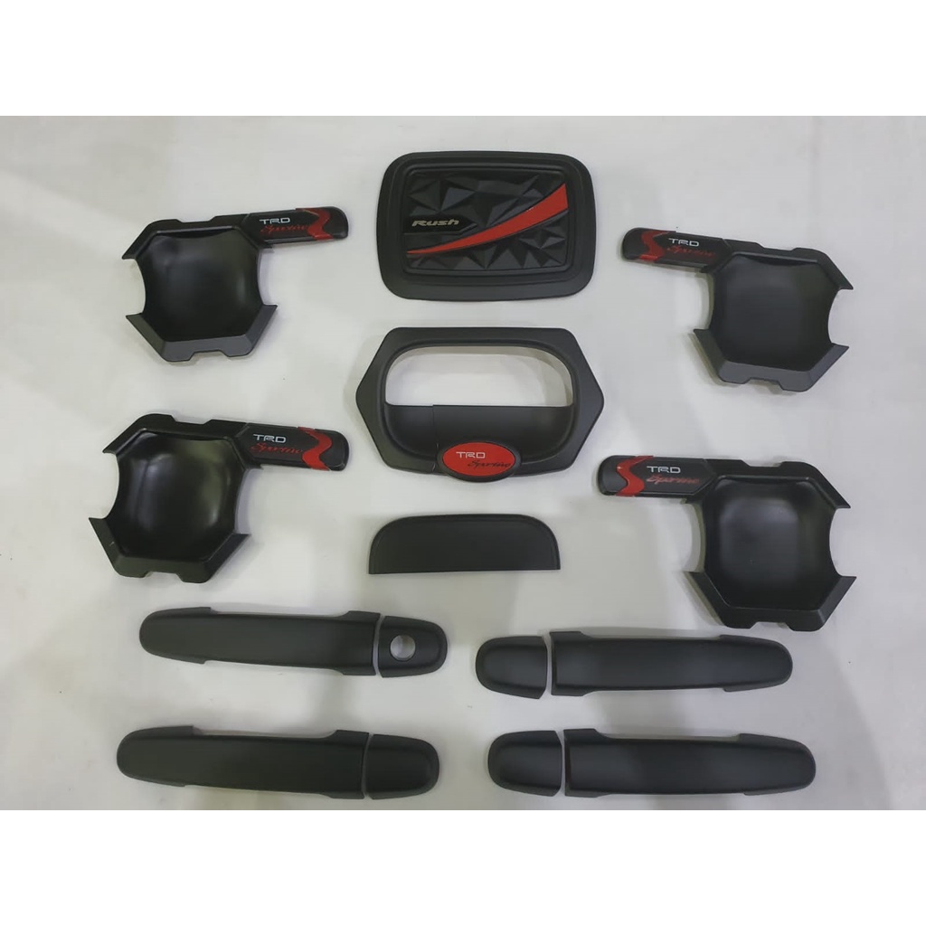 Jual Paket Outer Handle Tank Cover Rush/Terios 2007-2017 TRD Hitam Doff ...
