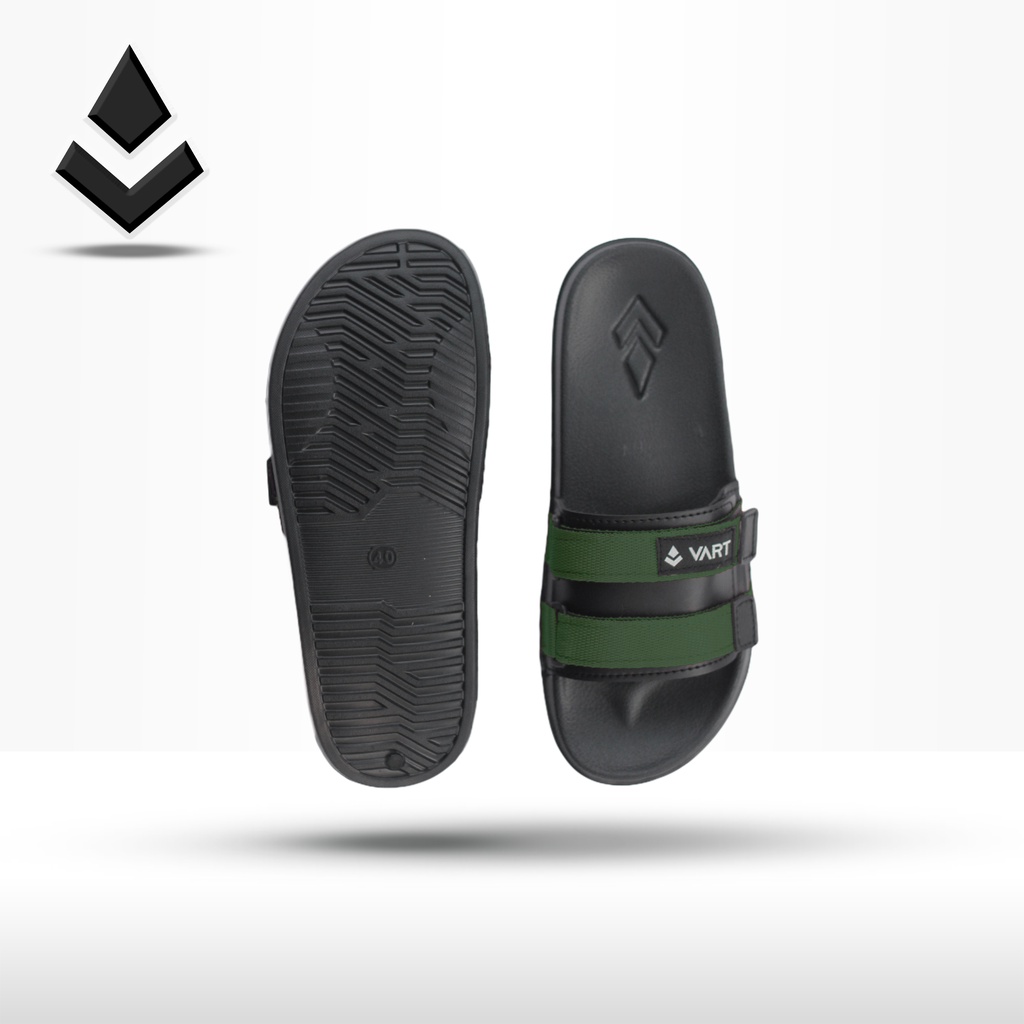 Jual Vart - Sendal slop cowok cewek Double Webbing Grey Sandal Slide ...