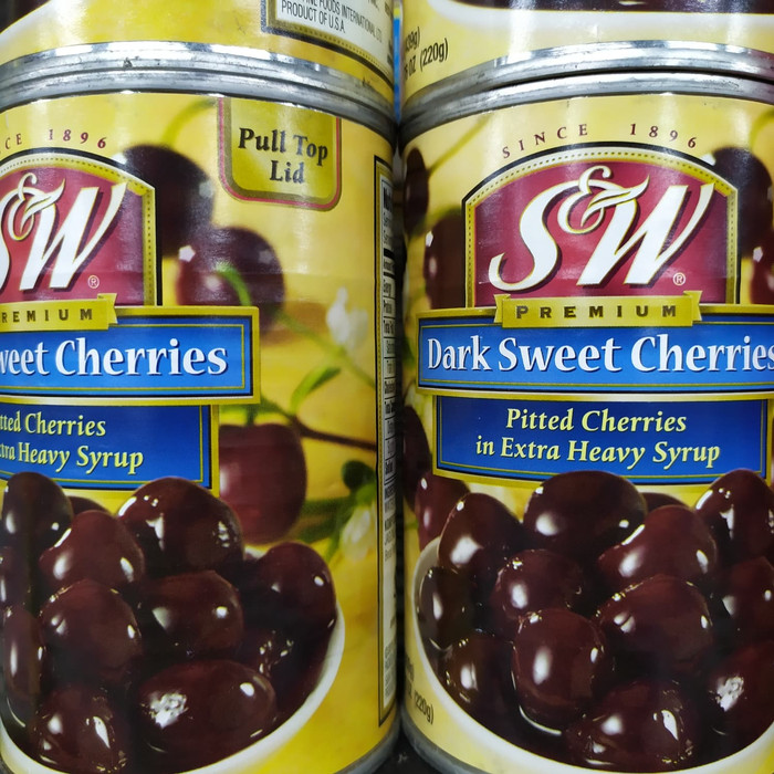 Jual Sandw Premium Dark Sweet Cherries In Extra Heavy Syrup 220gram