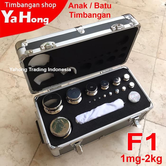 Jual Batu Timbangan Anak Timbangan Kalibrasi Bandul F1 1mg sampai 2kg + BOX | Shopee Indonesia
