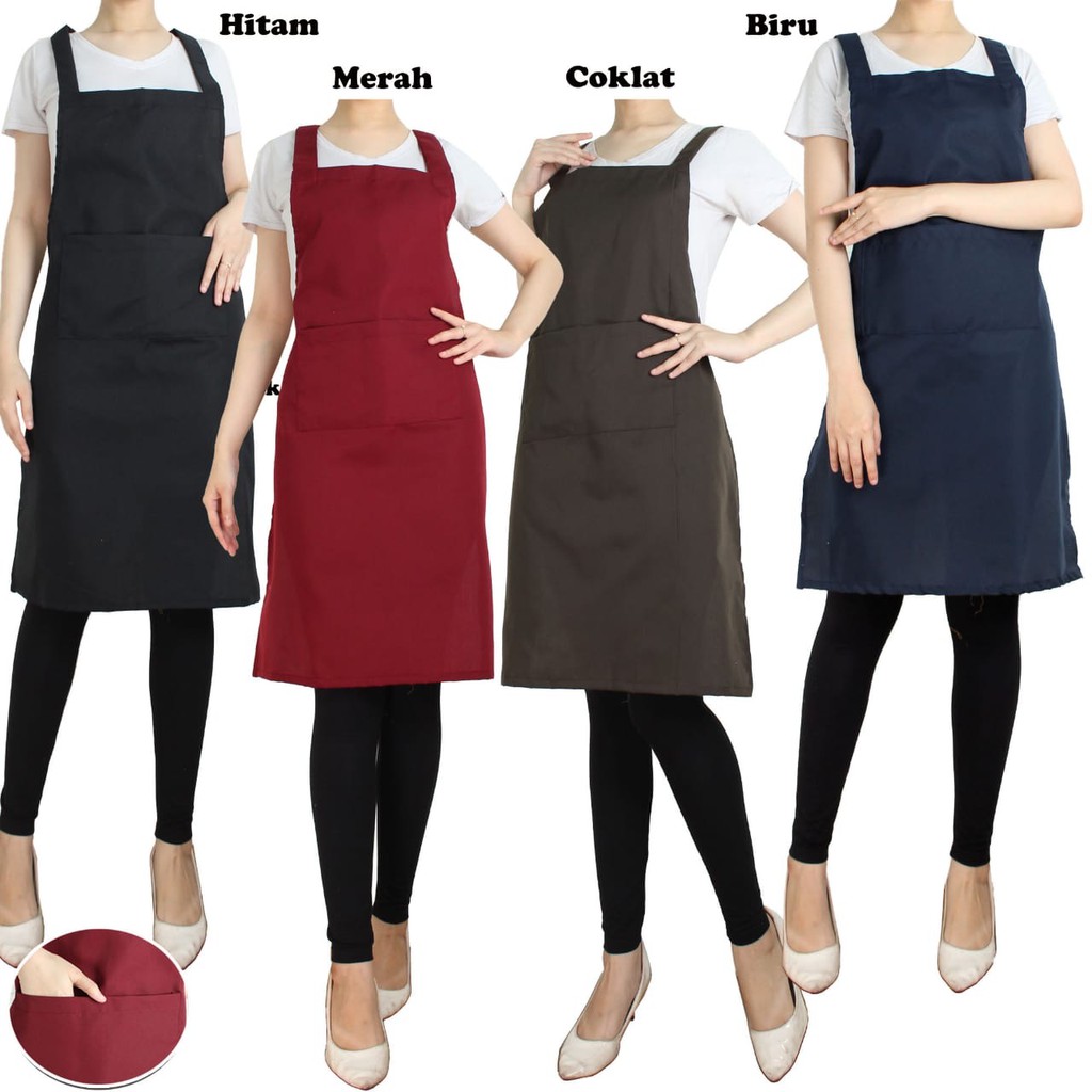 Jual Apron Masak / Apron Barista / Celemek Masak / Apron Chef custom ...