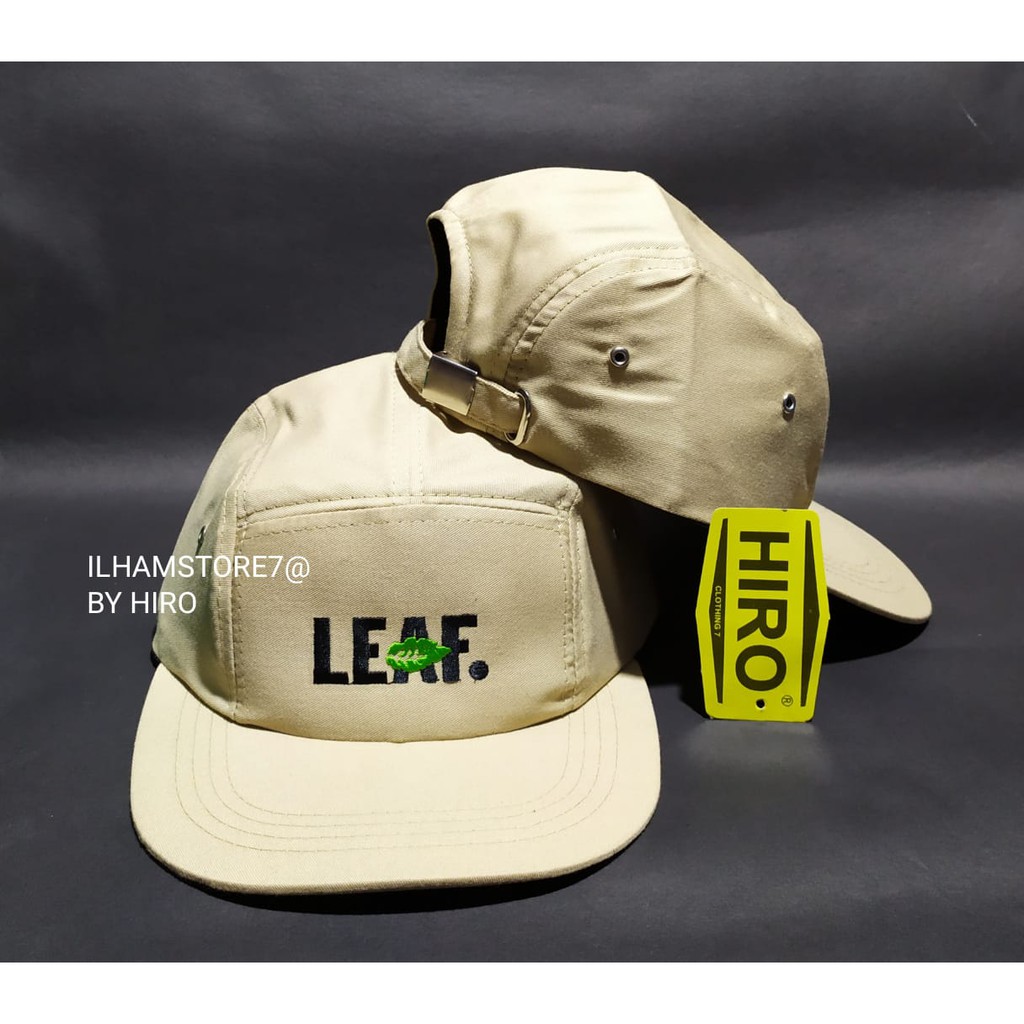Jual [COD]Topi Distro Hip-Hop Bordir LEAF New Model/Topi Lima Panel ...