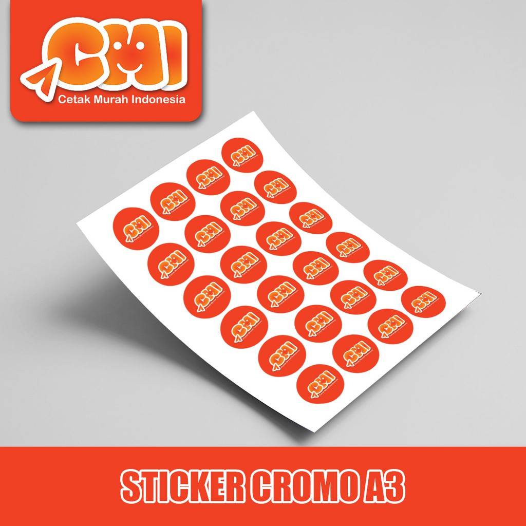 Jual CETAK STIKER KROMO LEMBARAN A3+ | Shopee Indonesia