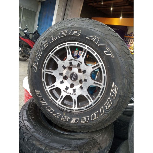 Jual velg method off-road ring 15 pcd 5x114 plus ban Bridgestone dueler ...